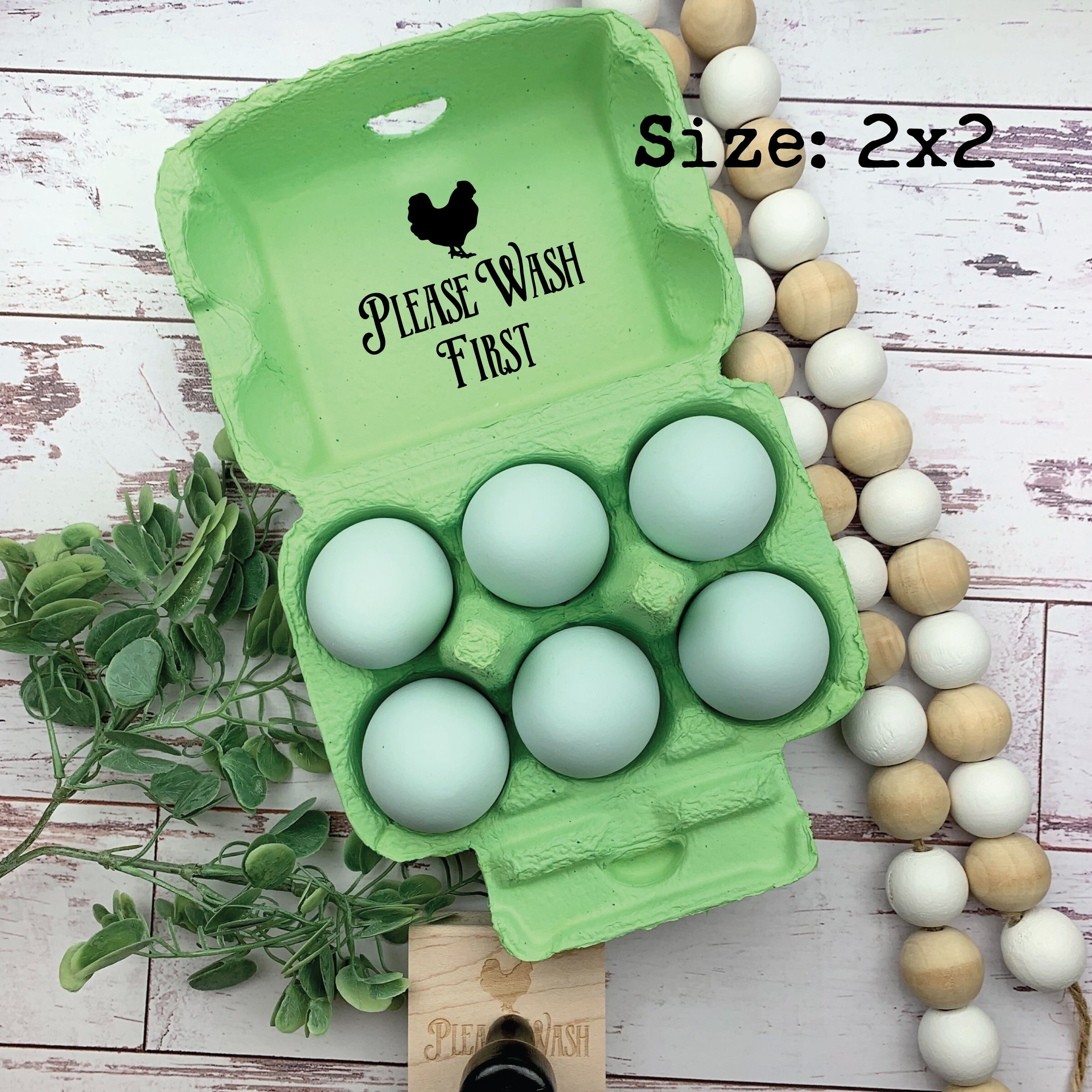 Please Wash First Egg Carton Stamp - Chicken Lover Gift - Etsy