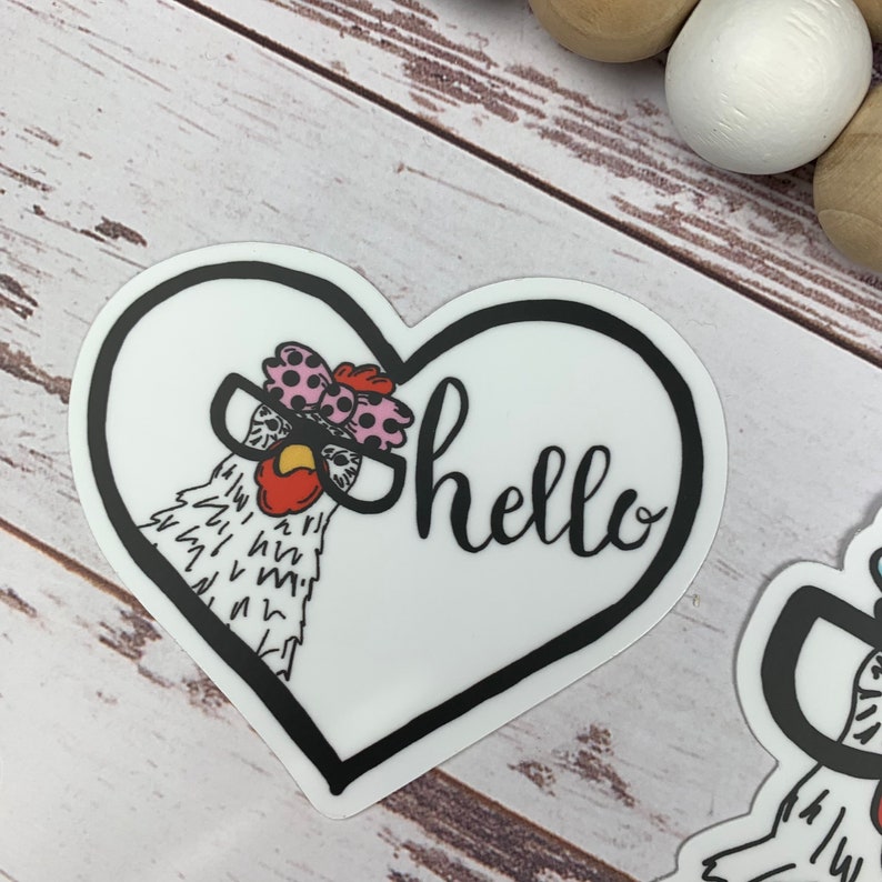 Cute Chicken Bumper Sticker Set of 6 - Chicken Lover Gift Idea ...