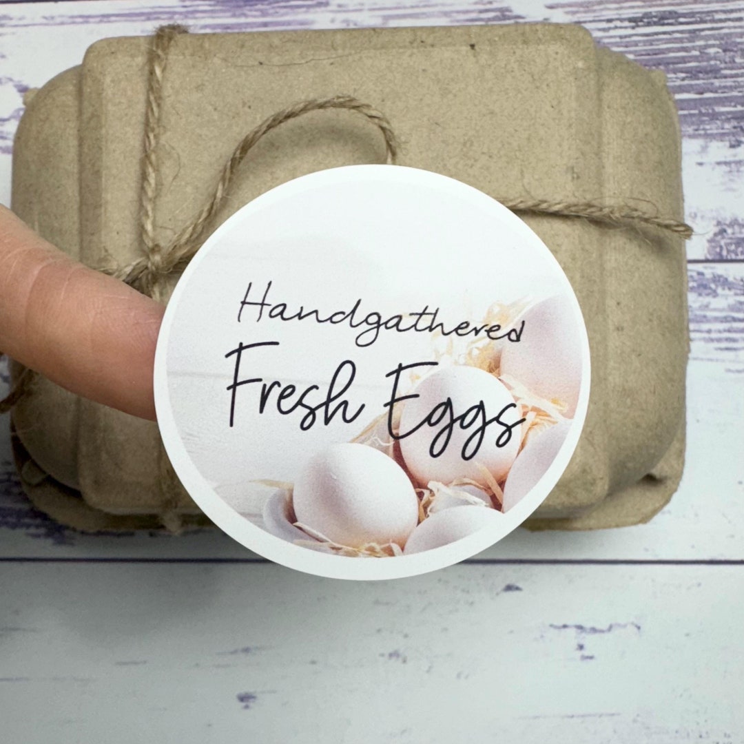 Fresh Eggs Sticker - Egg Carton Sticker - Sticker for Egg Cartons ...
