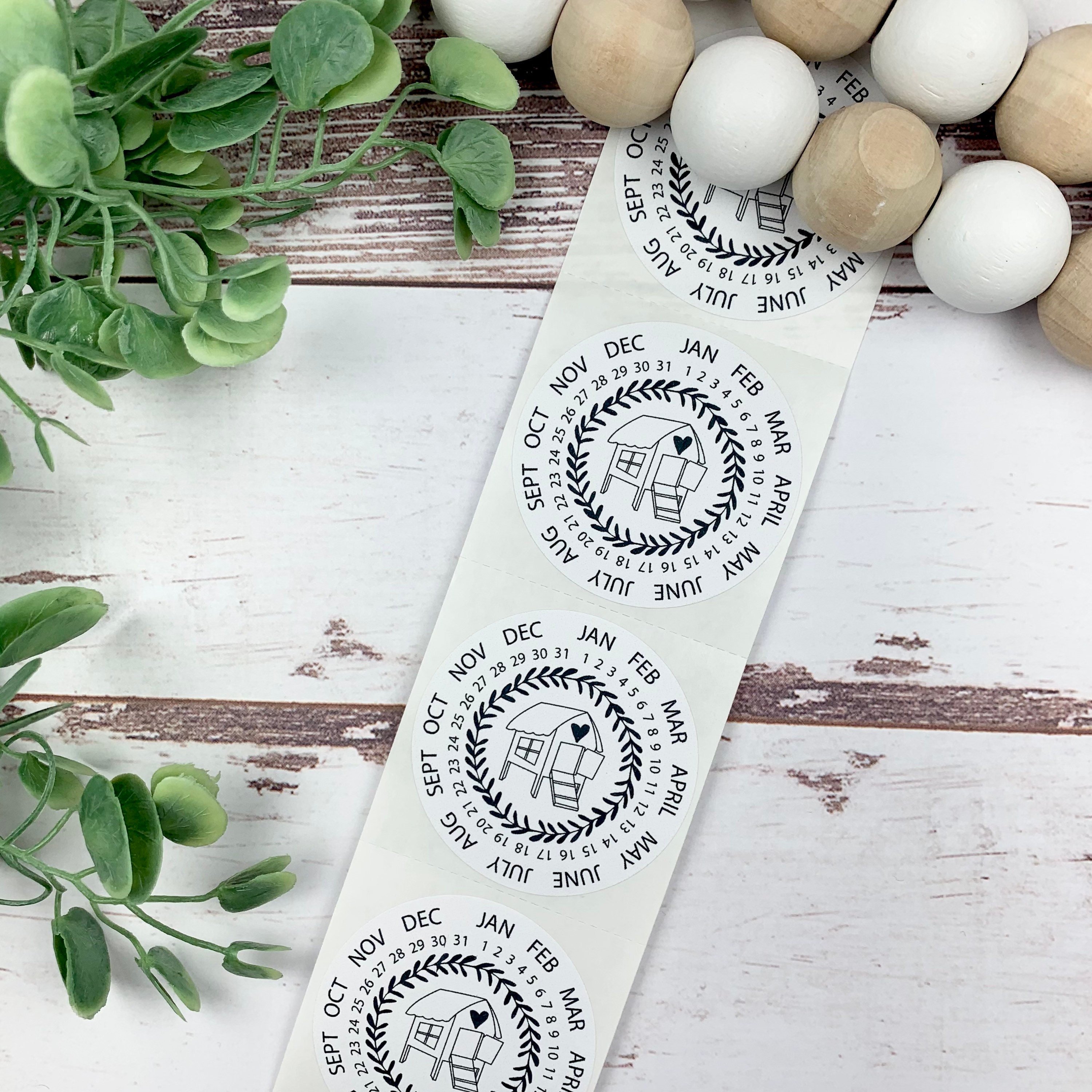 Cute Chicken Coop Date Stickers - Egg Carton Label - Farm Fresh ...