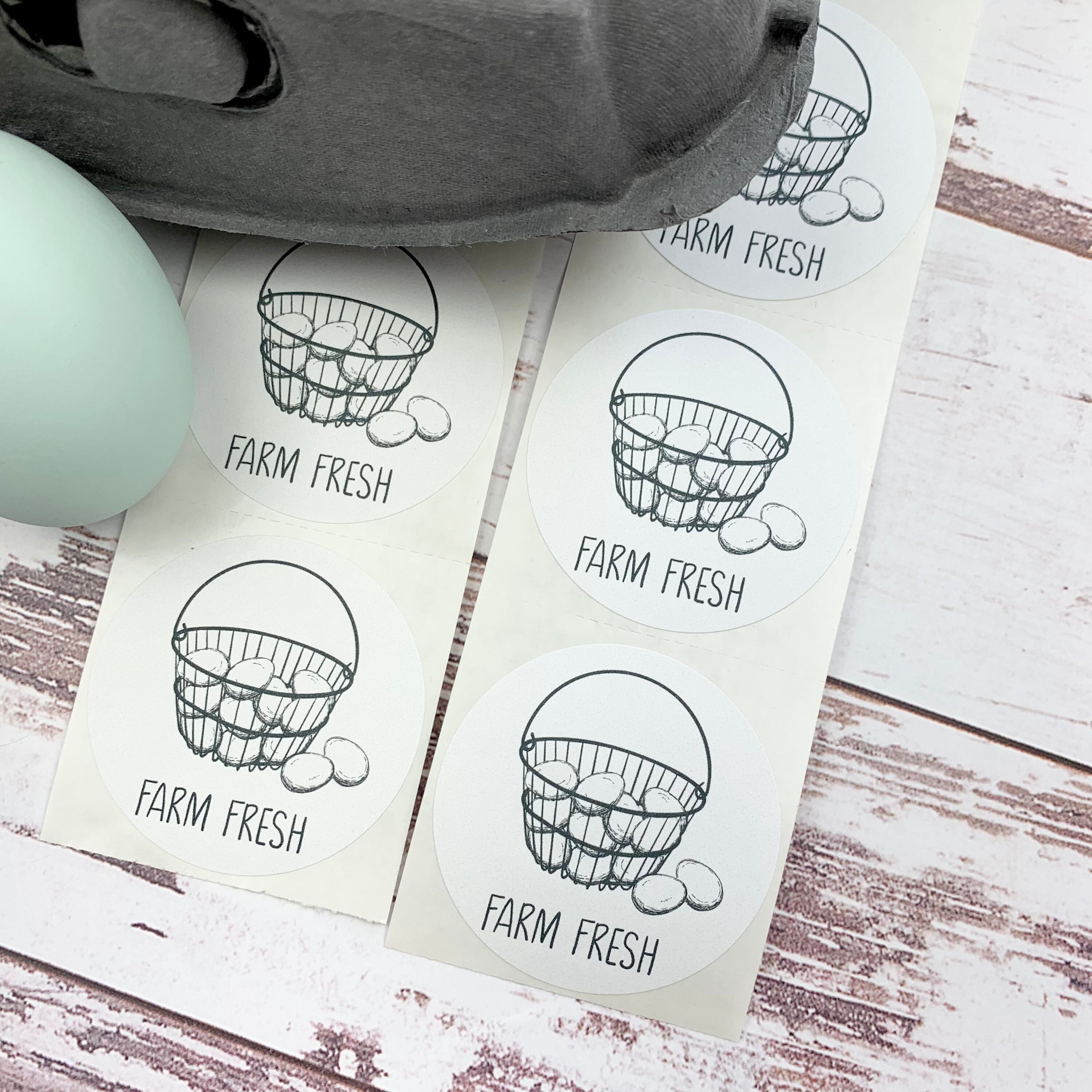 Farm Fresh Egg Carton Sticker Fresh Eggs Egg Carton Sticker | Etsy