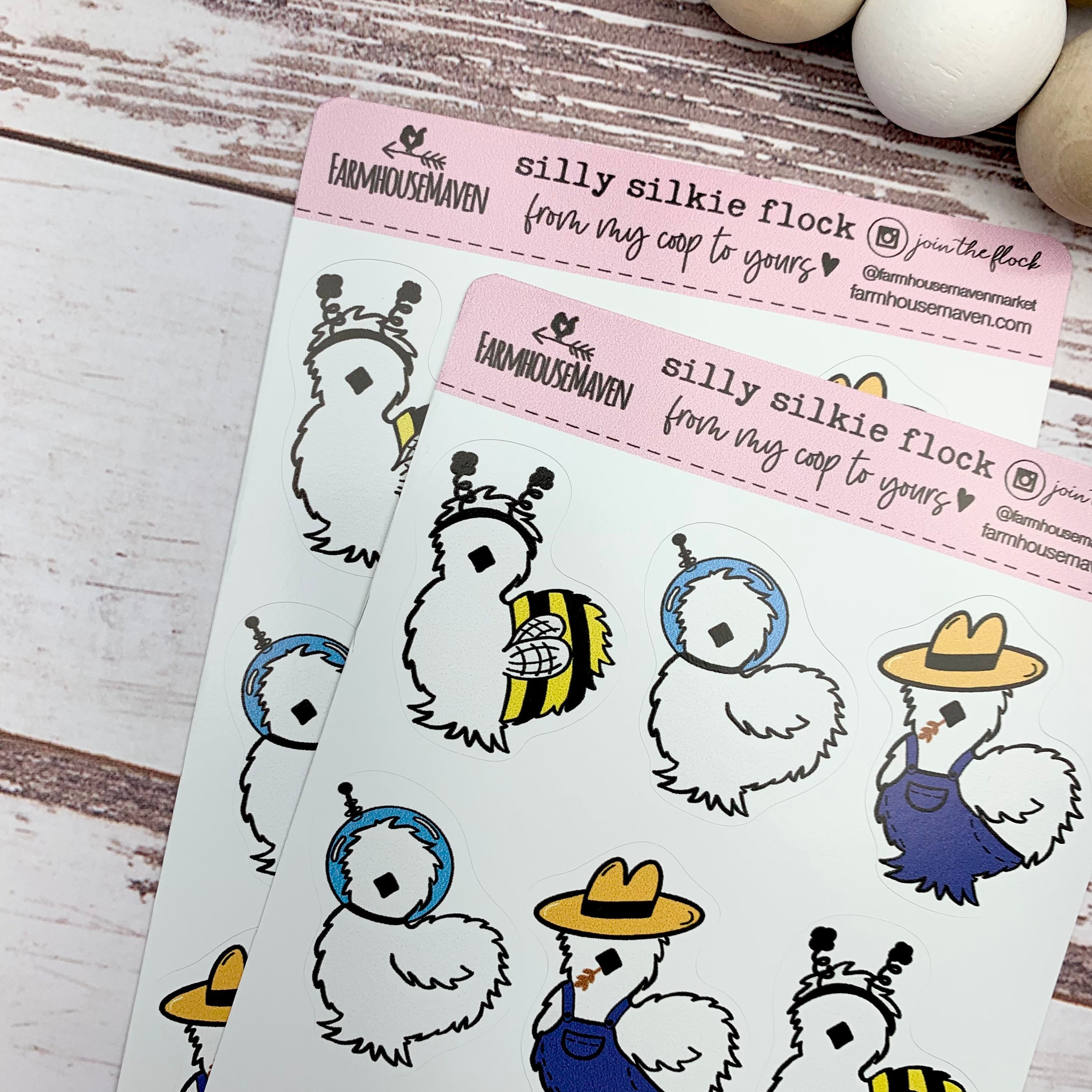 Silkie Sticker Set Free Shipping Silkie Egg Carton Stickers - Etsy