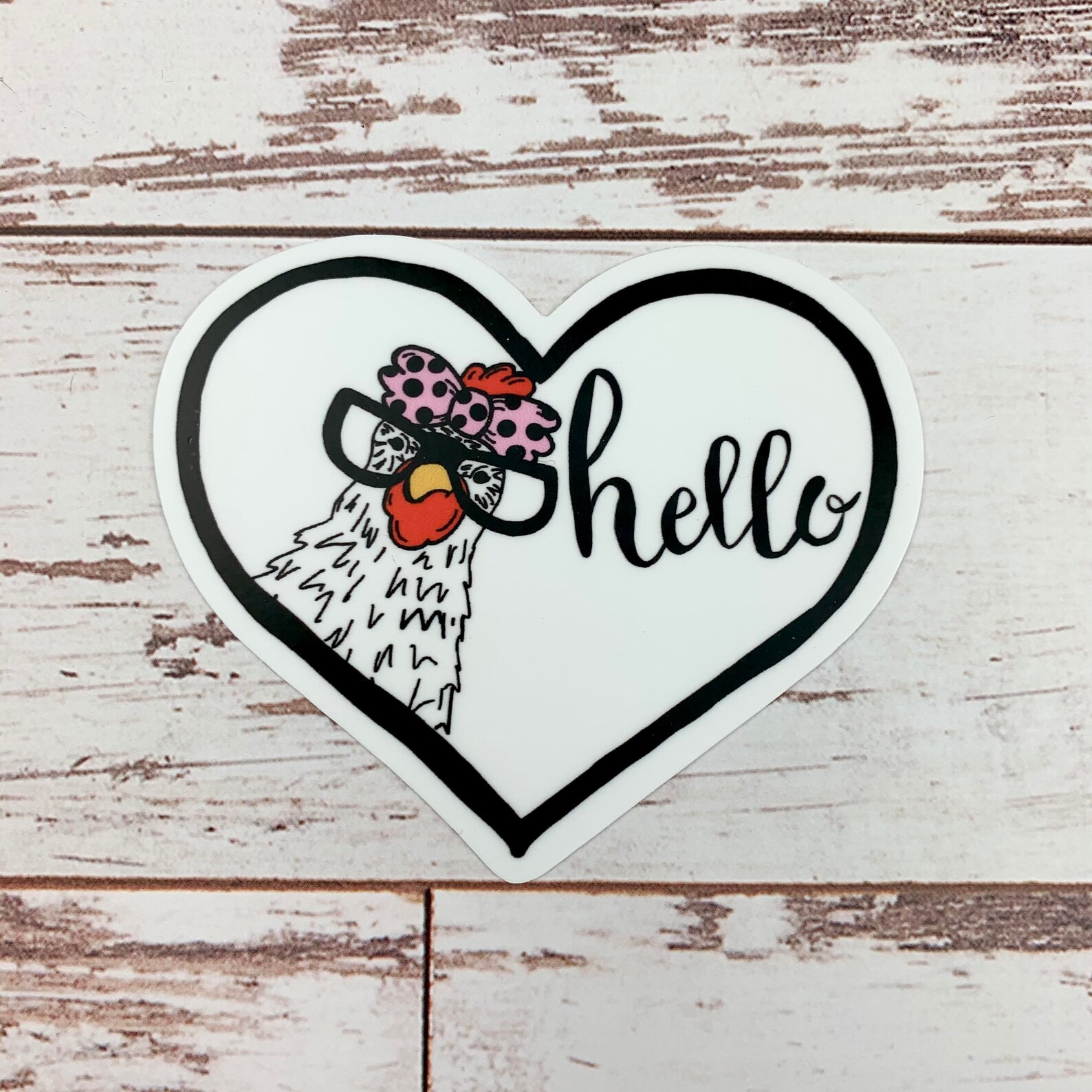 Hello Chicken Bumper Sticker Chicken Sticker Chicken Coop - Etsy