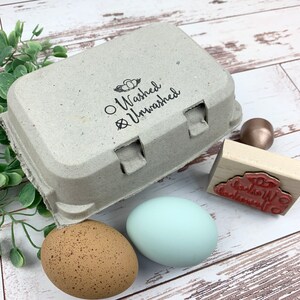 Washed Unwashed Eggs Stamp - Egg Carton Stamp - Egg Carton Label - Egg ...