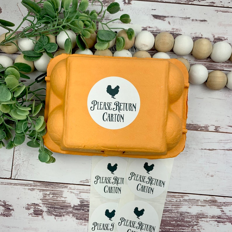 Please Return Carton Egg Carton Stickers Fresh Eggs Egg - Etsy