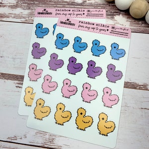 Rainbow Silkie Chicken Stickers Free Shipping Egg Carton Stickers ...