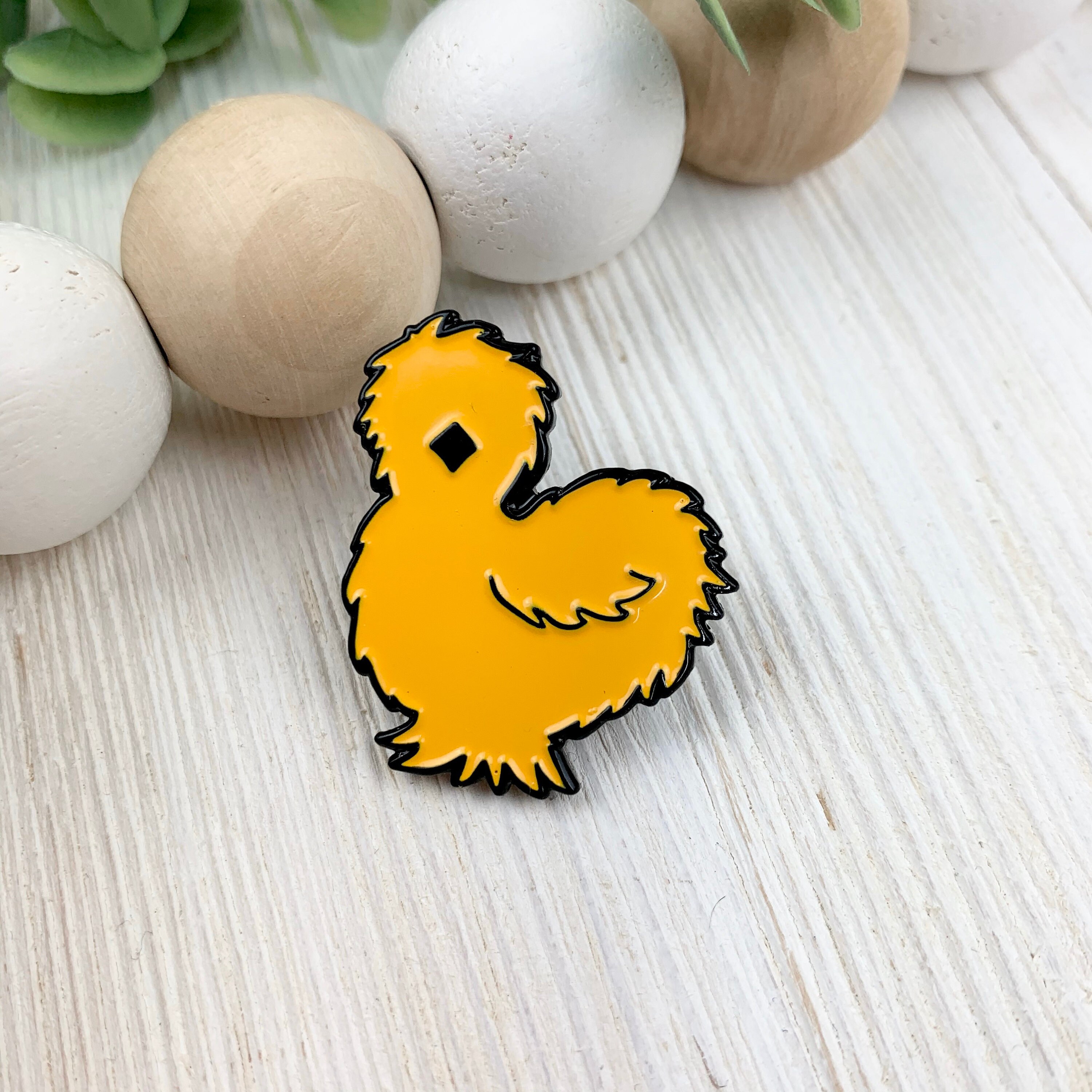 Golden Silkie Chicken Pin Cute Chicken Pin Yellow Silkie - Etsy