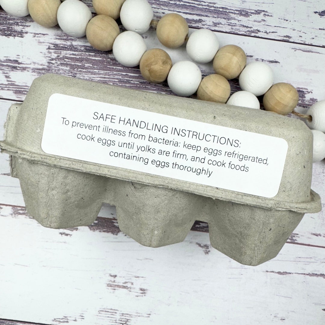 60 FDA Label Stickers - Safe Handling Egg Stickers - Farm Fresh Eggs ...