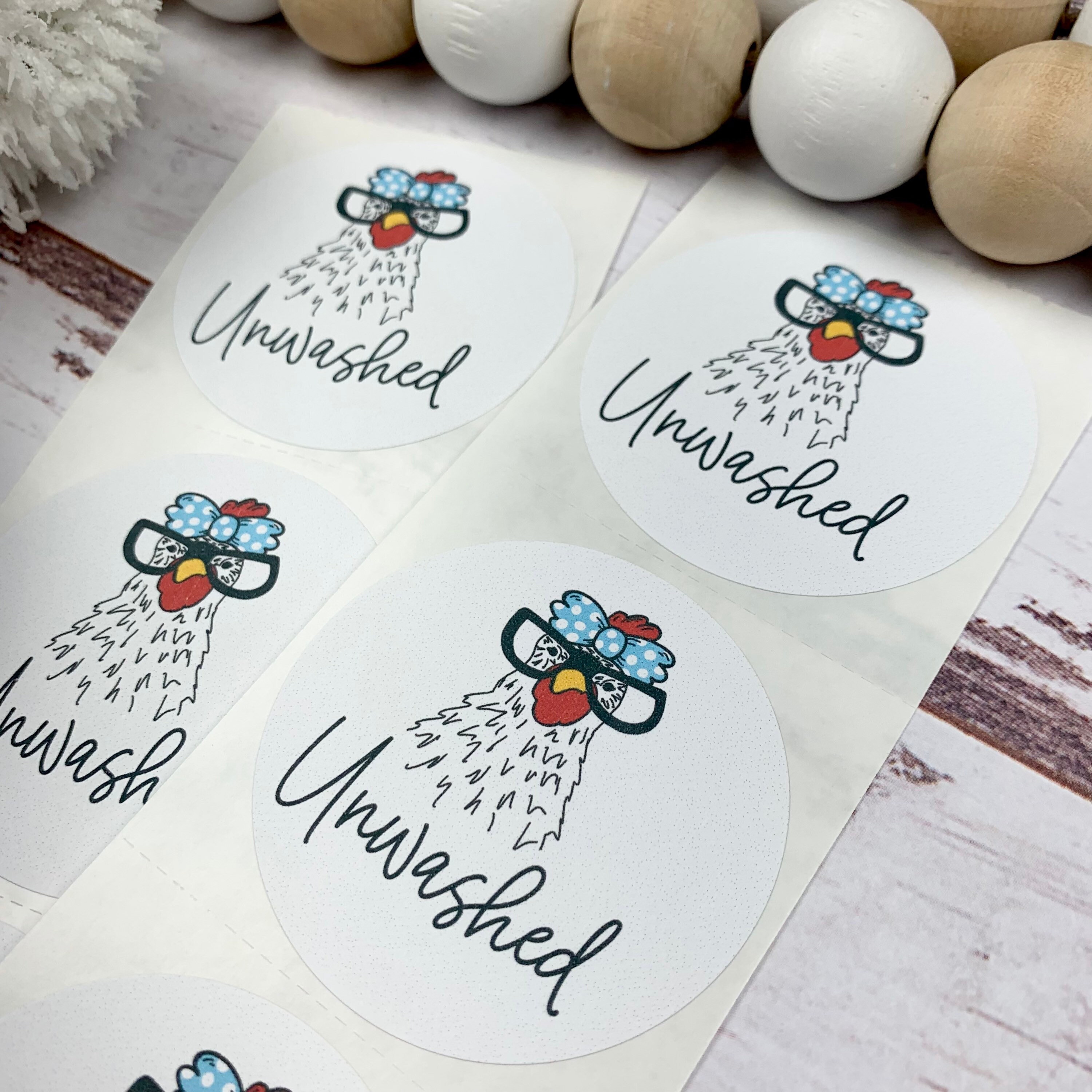 Unwashed Eggs Sticker Egg Carton Label Funny Chicken Face - Etsy