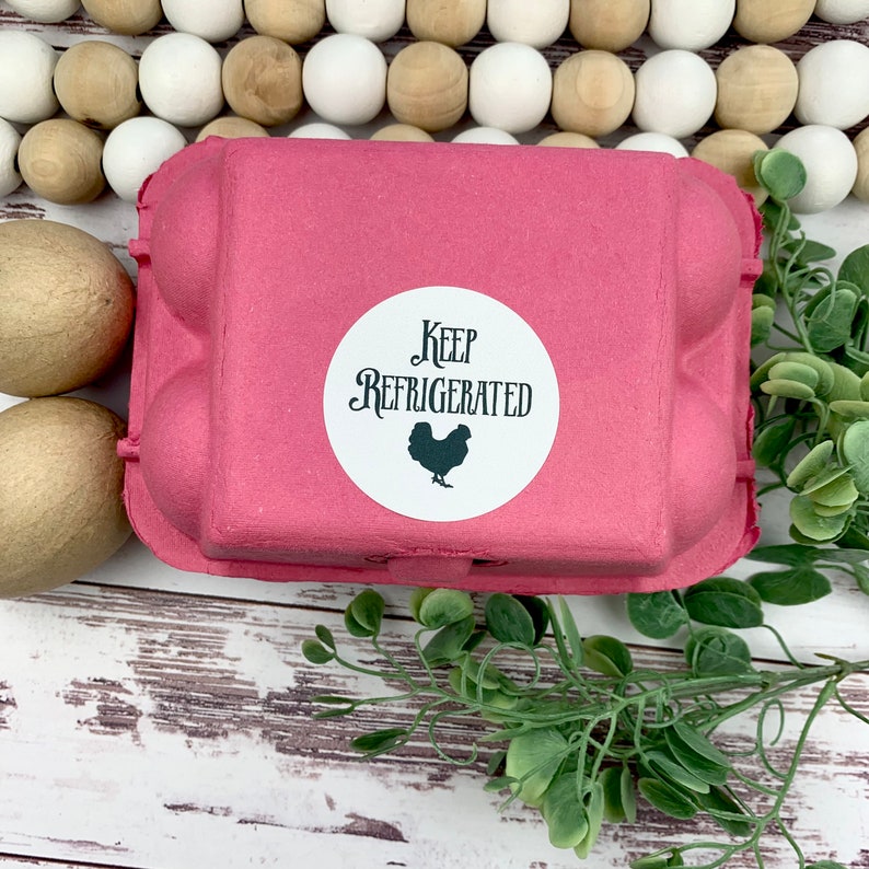 Please Keep Refrigerated Egg Carton Stickers Fresh Eggs | Etsy