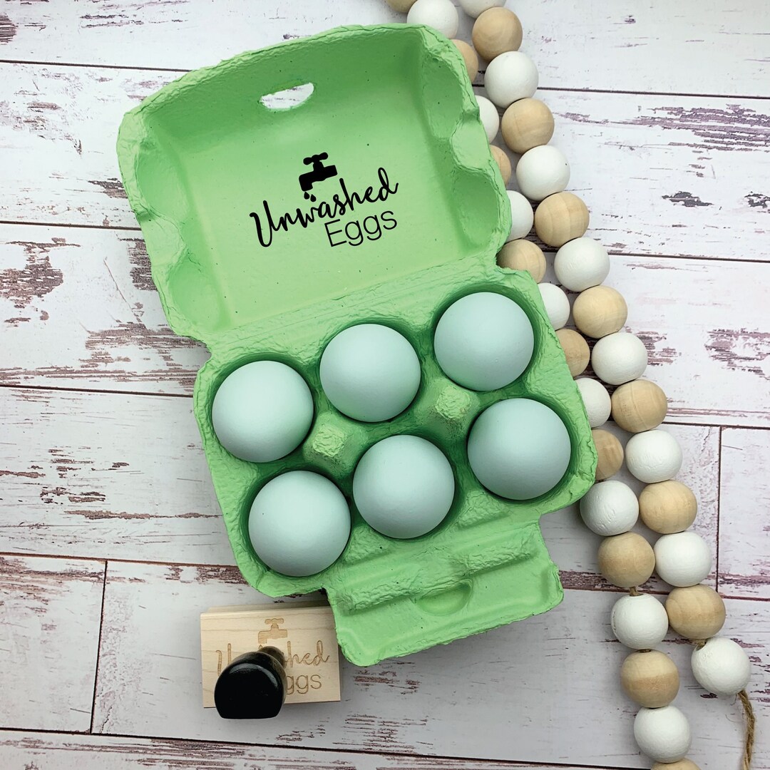 Unwashed Eggs Stamp Egg Carton Stamp Egg Carton Label - Etsy