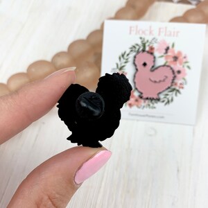 Enamel Chicken Pin - Cute Chicken Pin - Pink Silkie Chicken - Farm Pin ...