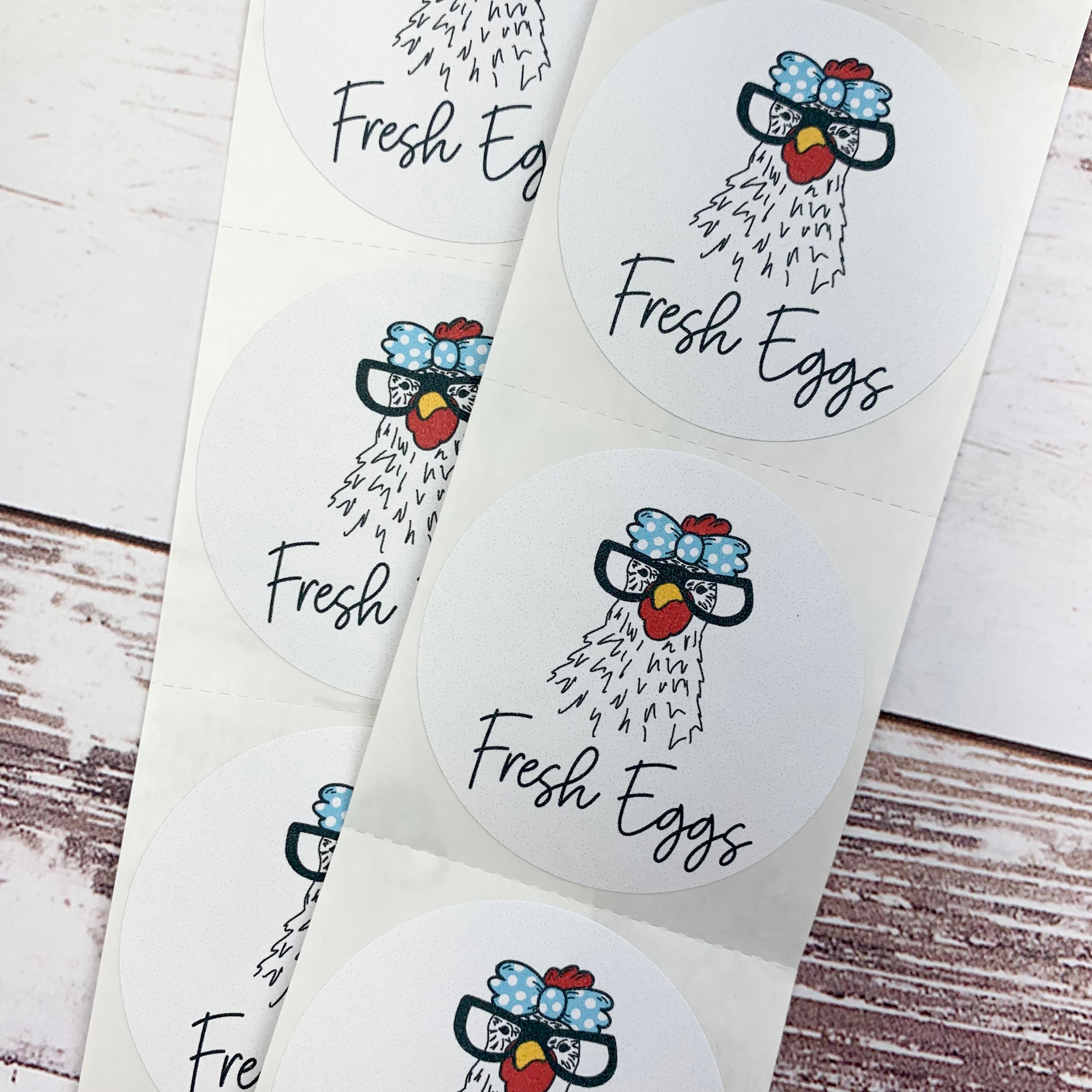 Egg Carton Stickers Funny Chicken Face Fresh Eggs Egg - Etsy