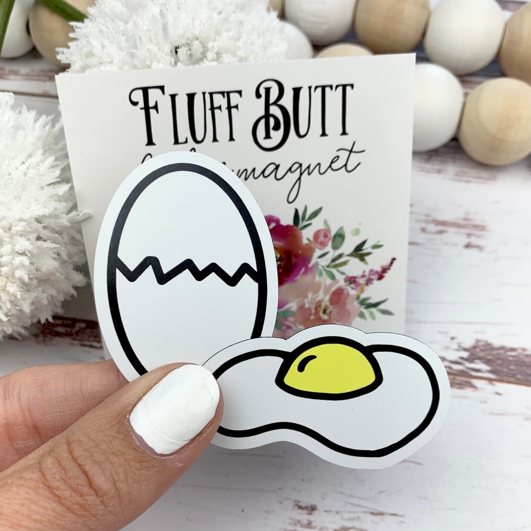 Set of 2 Egg Magnets - Funny Egg Fridge Magnet - Chicken Magnet - Cute ...