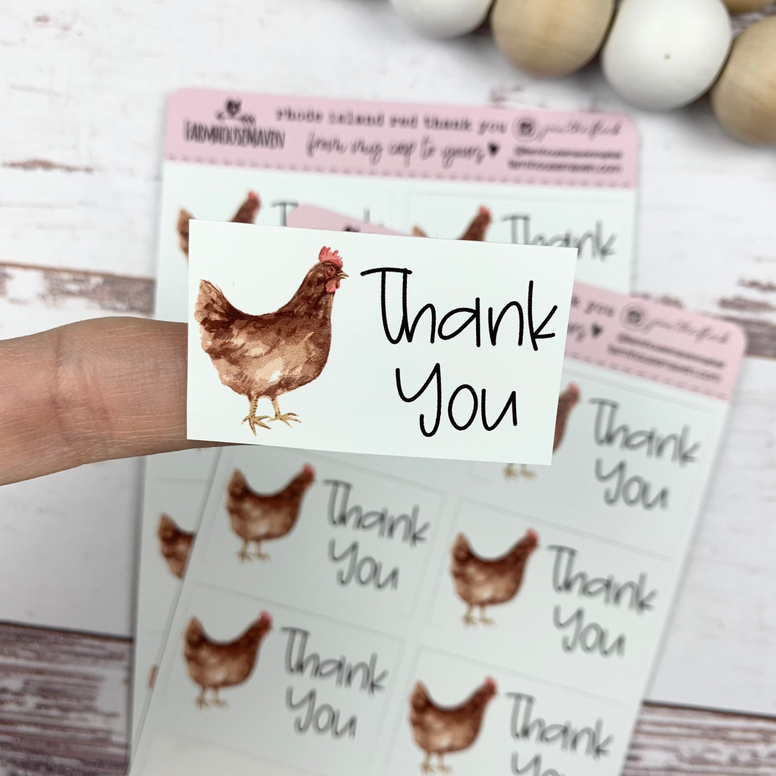 Thank You Egg Carton Sticker Free Shipping Custom Egg - Etsy