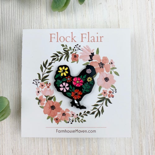 Enamel Chicken Pin Cute Chicken Pin Black Orpington - Etsy