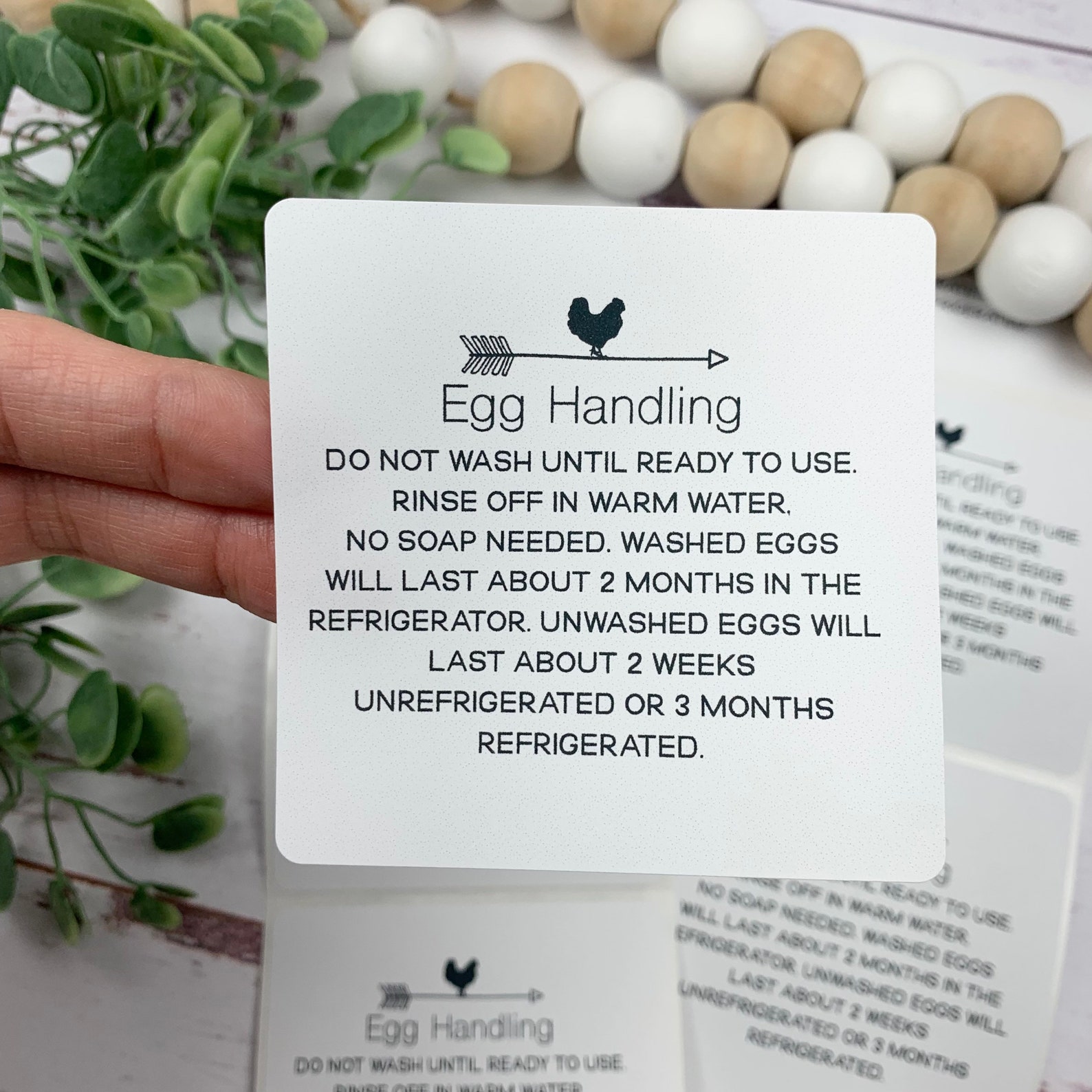 Egg Handling Stickers Chicken Stickers Farm Fresh Stickers - Etsy