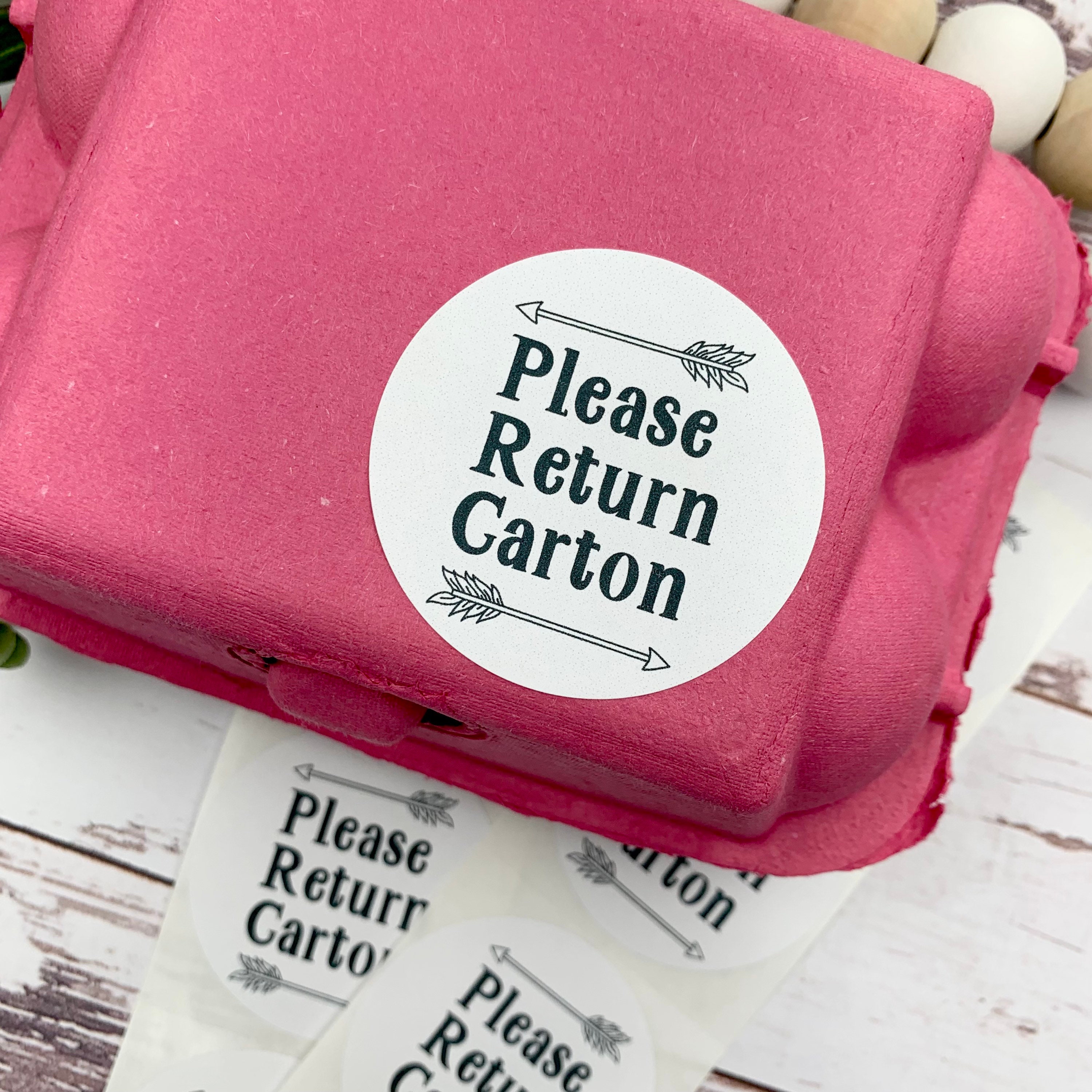 Please Return Carton Egg Carton Stickers Fresh Eggs Egg | Etsy