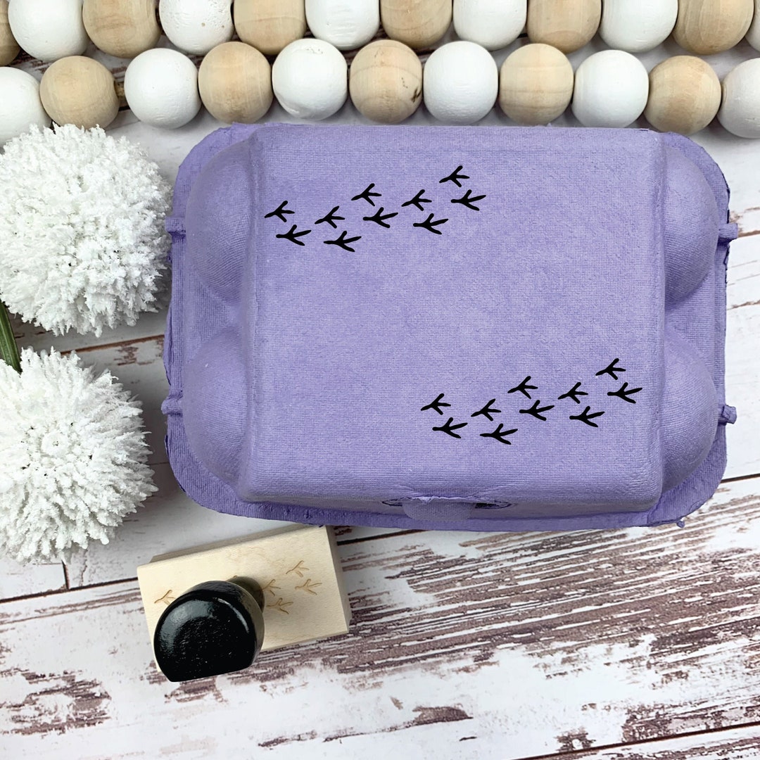 Chicken Tracks Egg Carton Stamp – Farm Fresh Eggs Label - Etsy