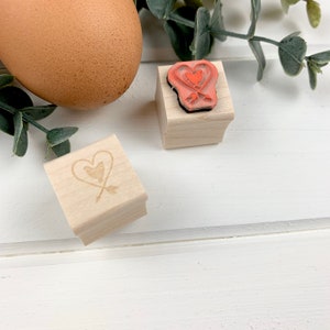 Mini Egg Stamp - Chicken in an Arrow Heart - Chicken Babies - Mini Egg ...
