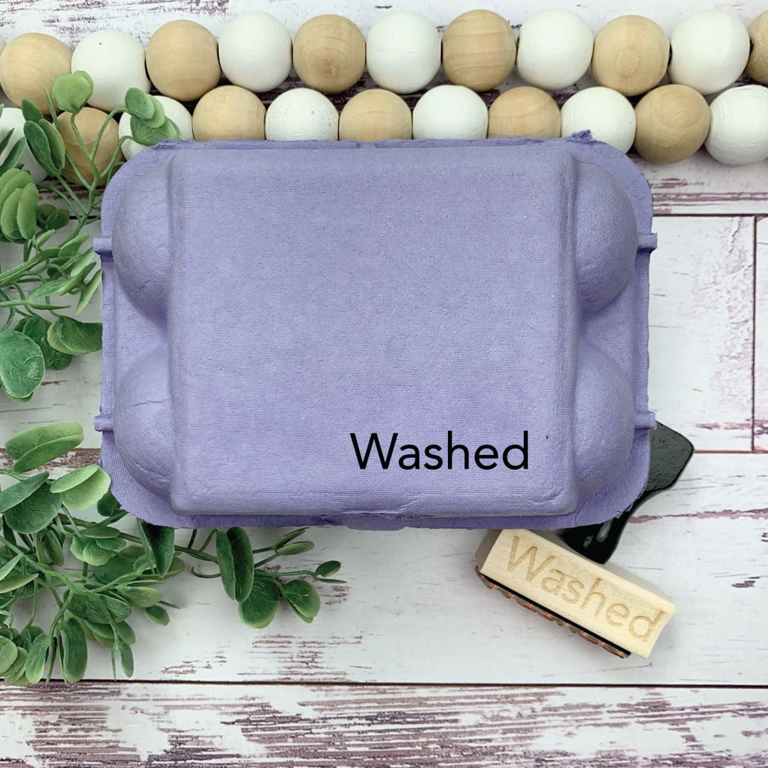 Washed Egg Carton Stamp - Unwashed Egg Carton Label - Farm Fresh Eggs ...