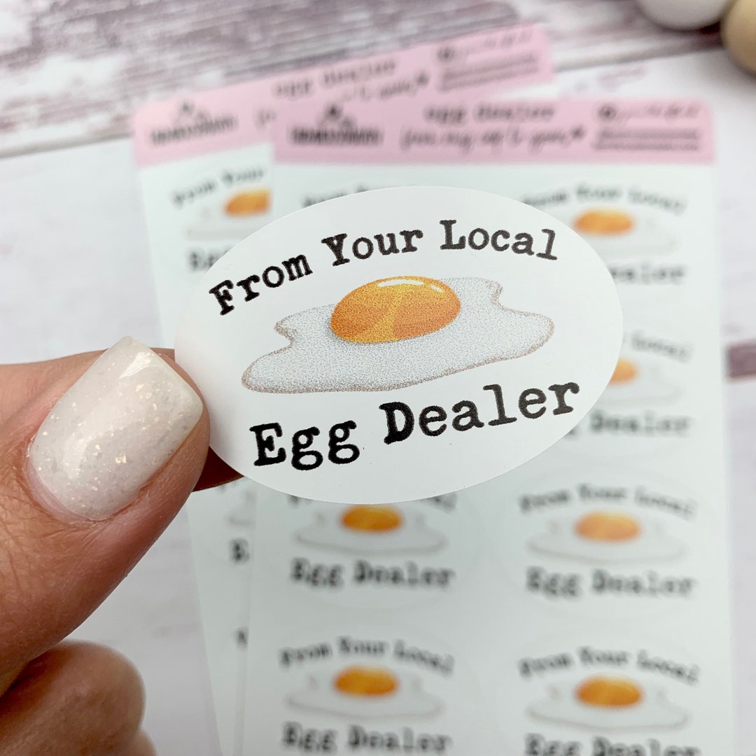 Egg Dealer Egg Carton Stickers - Cute Chicken Stickers - Farmers Market ...