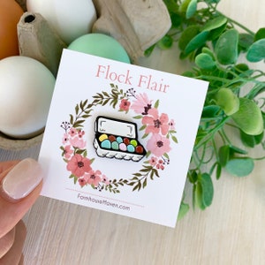 Enamel Chicken Pin - Rainbow Eggs - Cute Chicken Pin - Farm Pin ...