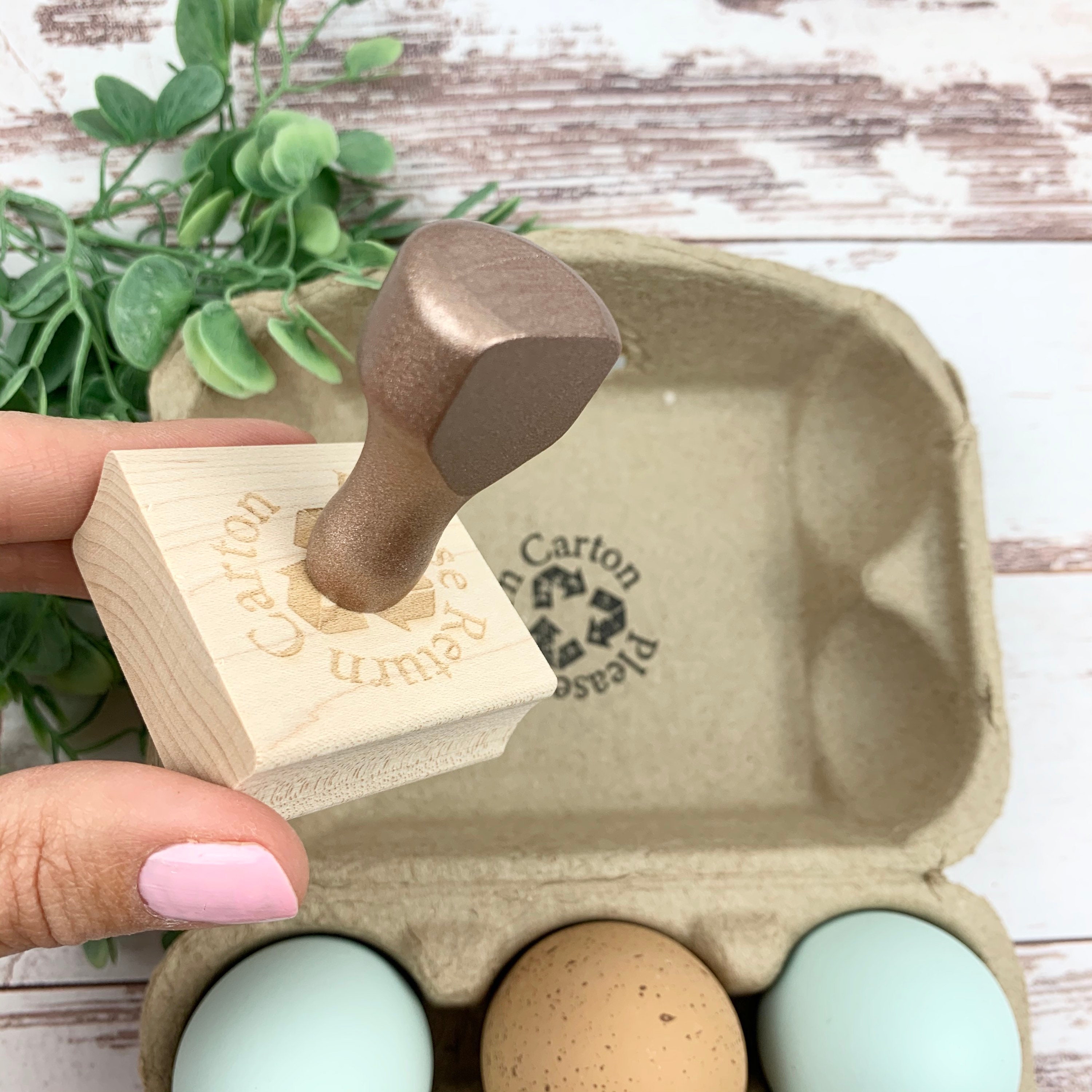 Please Return Carton Egg Carton Stamp Egg Carton Label - Etsy