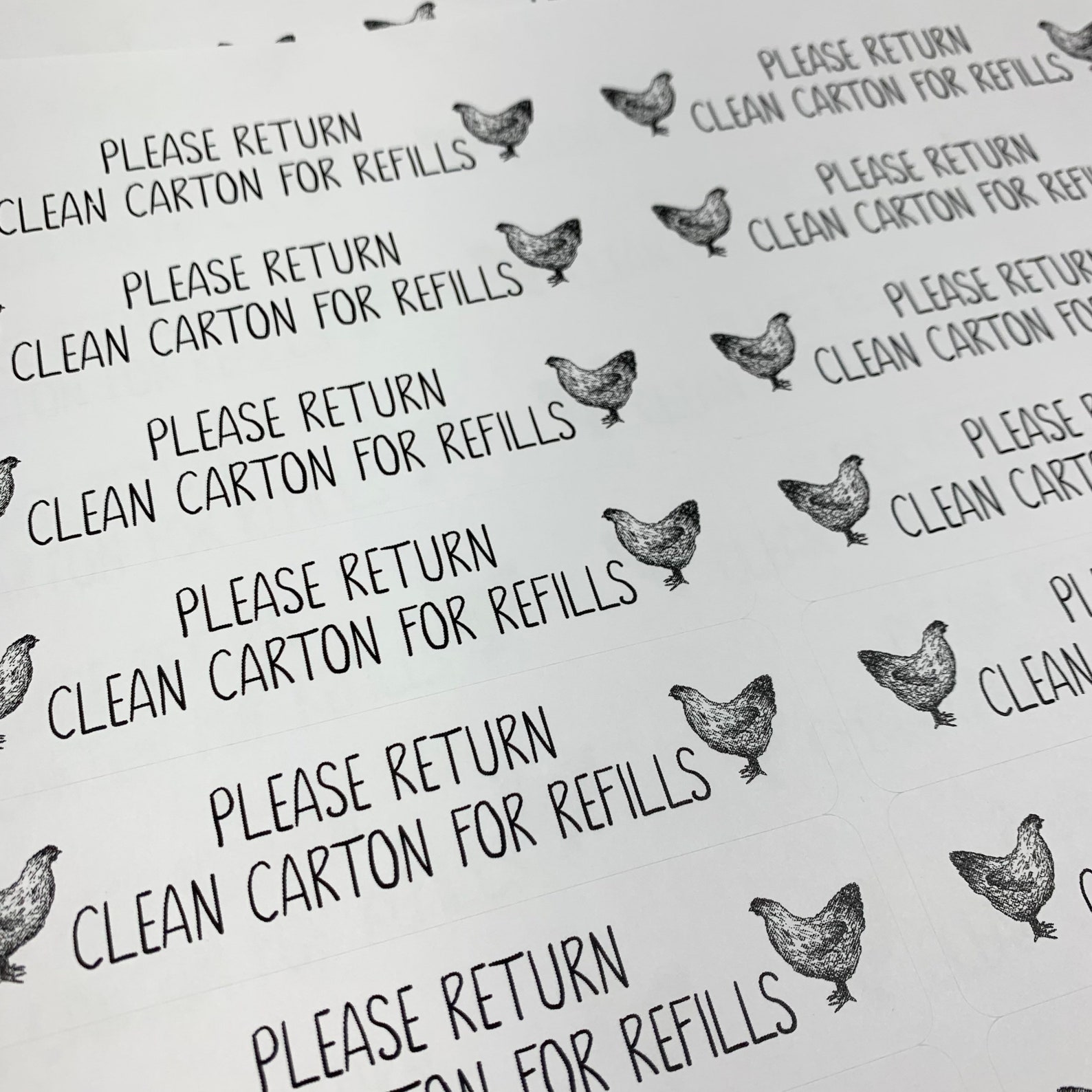 60 Please Return Clean Carton Sticker Egg Carton Stickers - Etsy