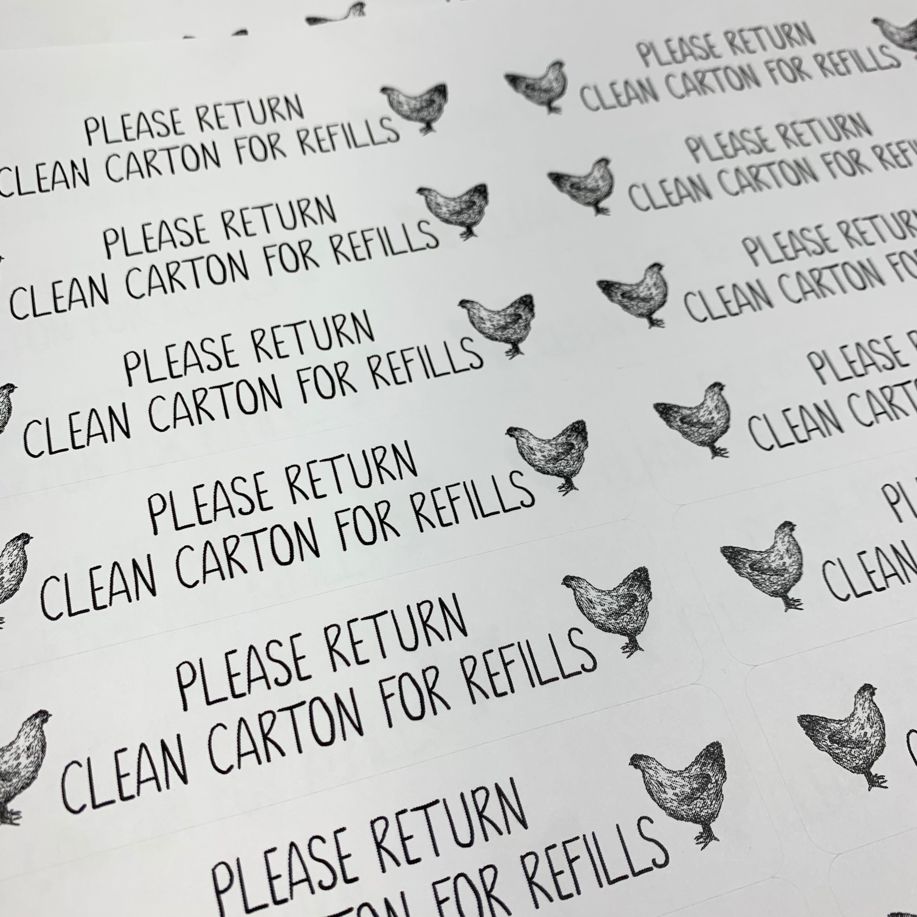 60 Please Return Clean Carton Sticker Egg Carton Stickers - Etsy