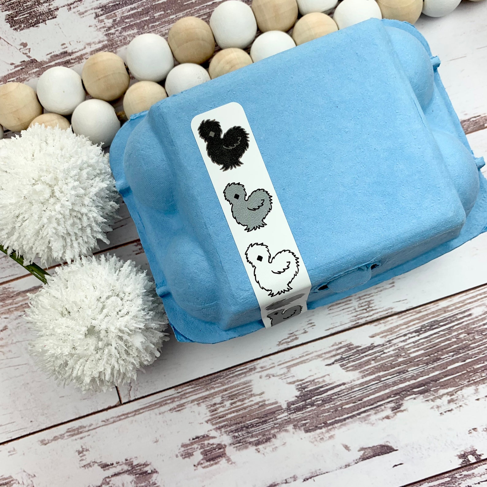 Egg Carton Tape - Silkie - Egg Carton Label - Custom Egg Cartons ...