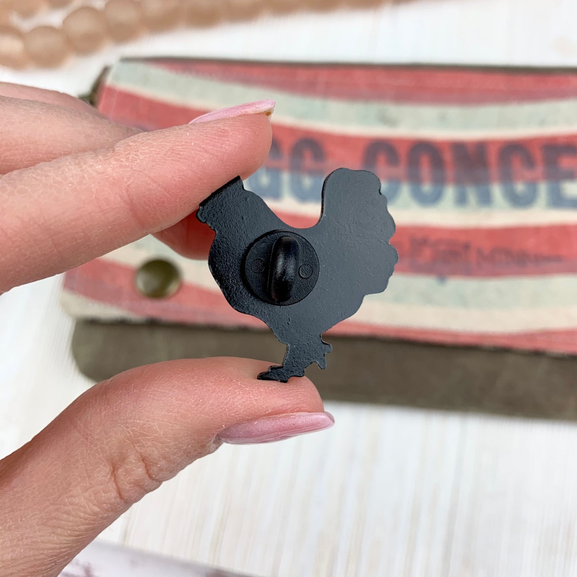 Red White and Blue Chicken Pin - Cute Chicken Pin - Chicken Gift ...