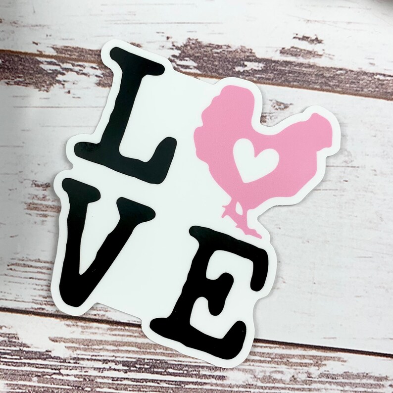 Cute Chicken Bumper Sticker Set of 6 - Chicken Lover Gift Idea ...