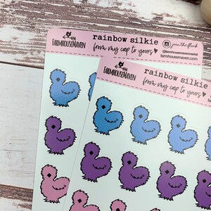 Rainbow Silkie Chicken Stickers Free Shipping Egg Carton Stickers ...