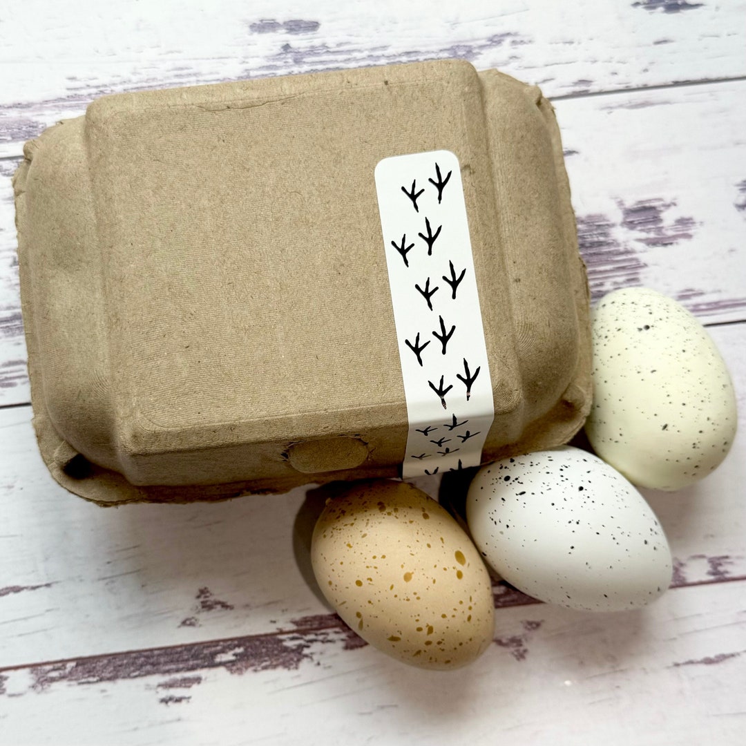Chicken Tracks Egg Carton Tape - Farm Fresh Egg Labels - Etsy