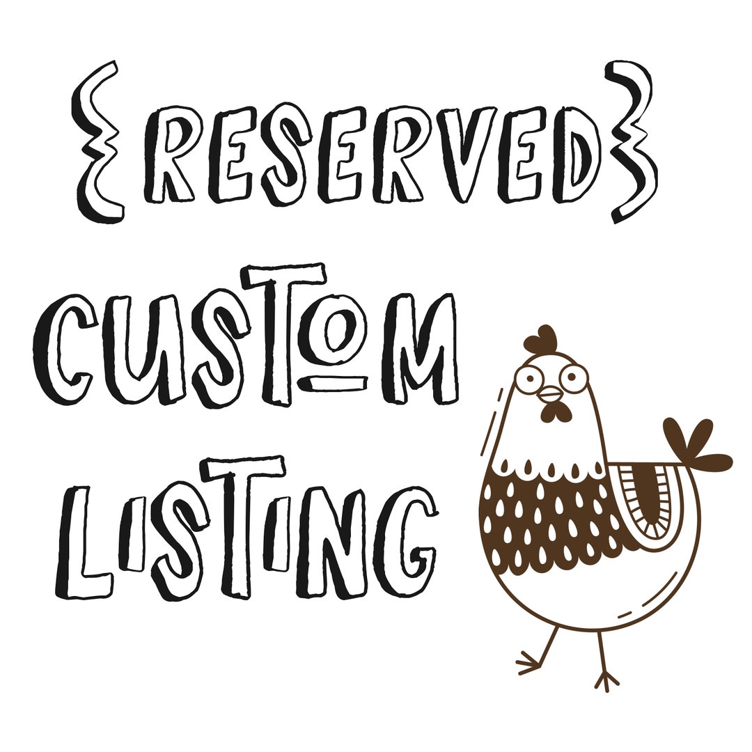 CUSTOM Listing Reserved for Mary - Etsy