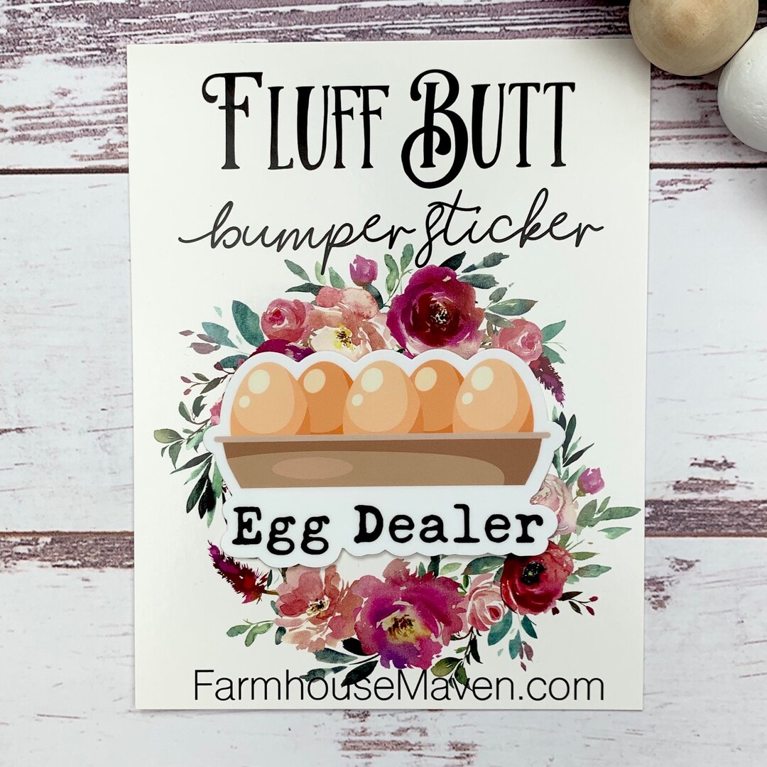 Egg Dealer Large Sticker - Fresh Eggs Sticker - Fresh Egg Carton ...