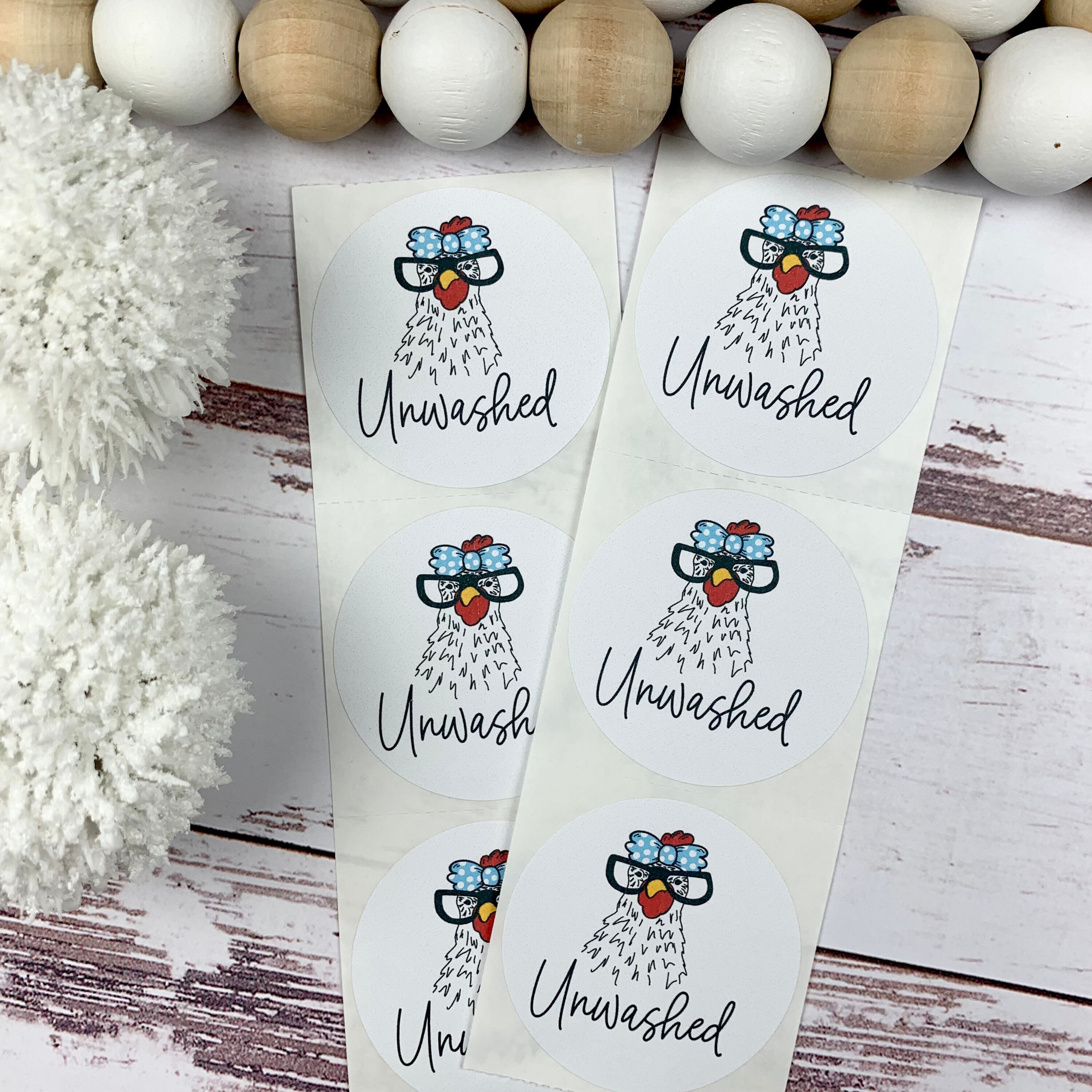 Unwashed Eggs Sticker Egg Carton Label Funny Chicken Face - Etsy