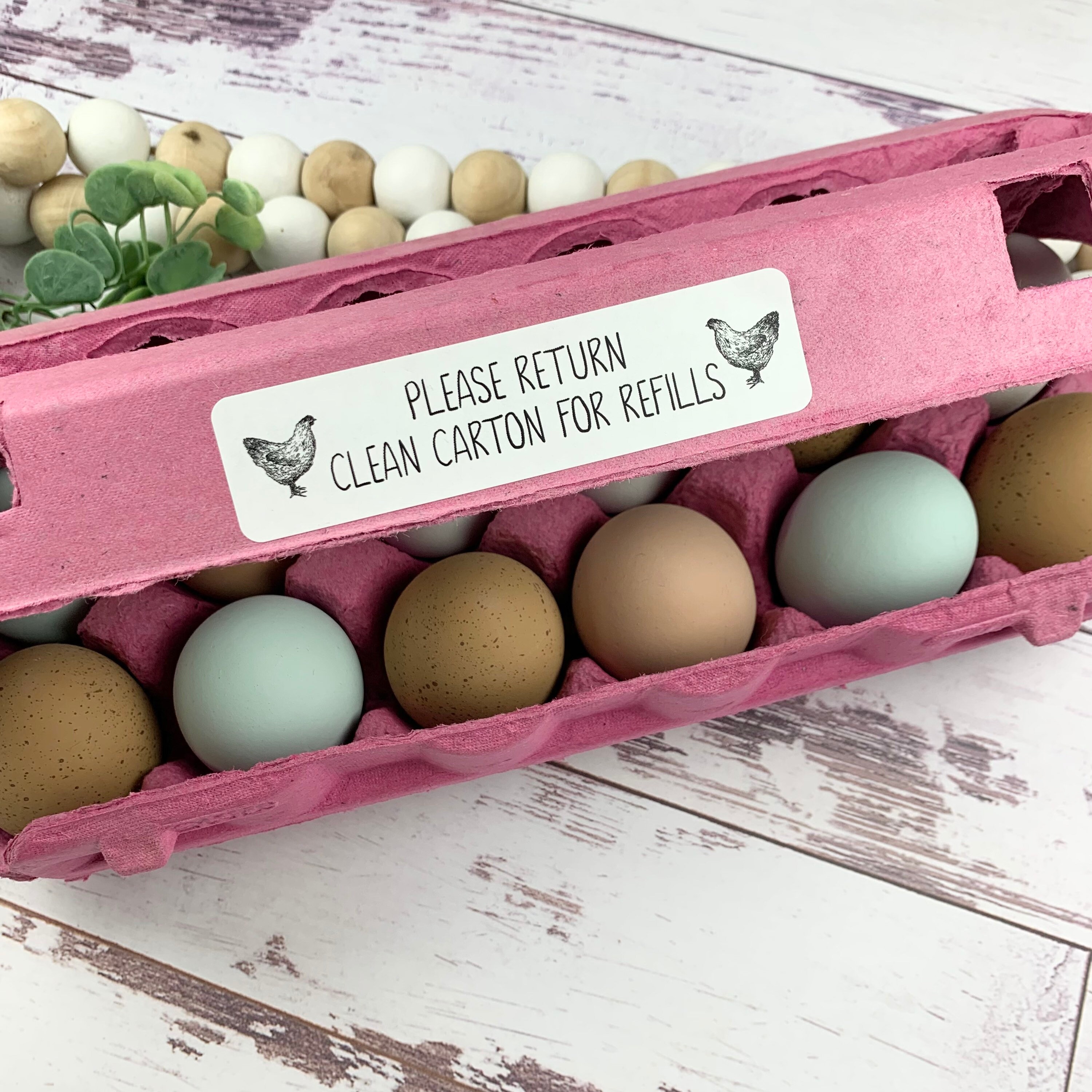 60 Please Return Clean Carton Sticker Egg Carton Stickers - Etsy