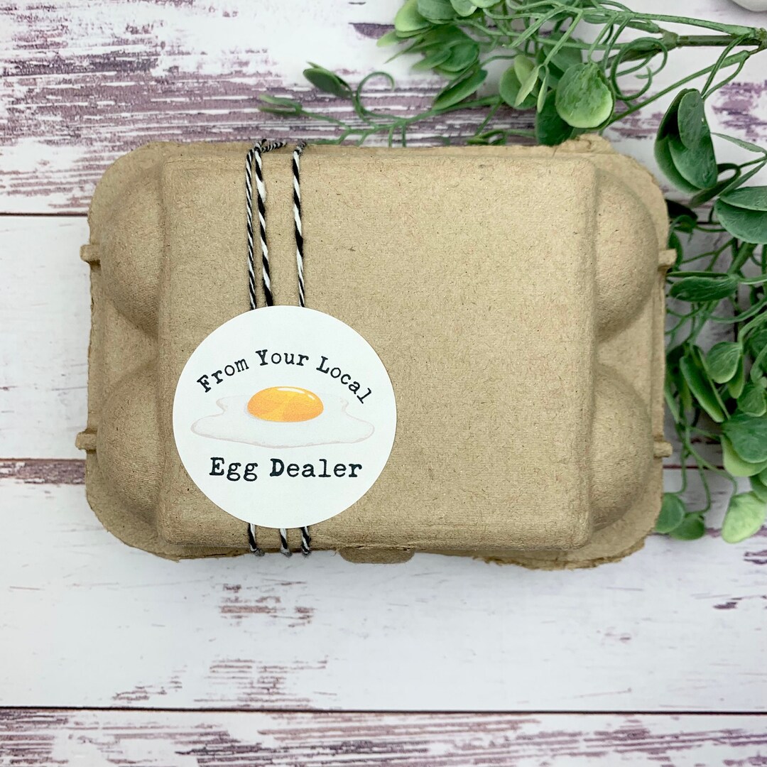 Local Egg Dealer Egg Carton Sticker - Egg Cartons - Fresh Eggs Carton ...