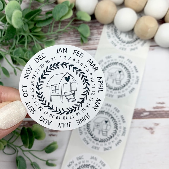 Cute Chicken Coop Date Stickers Chicken Stickers Farm | Etsy