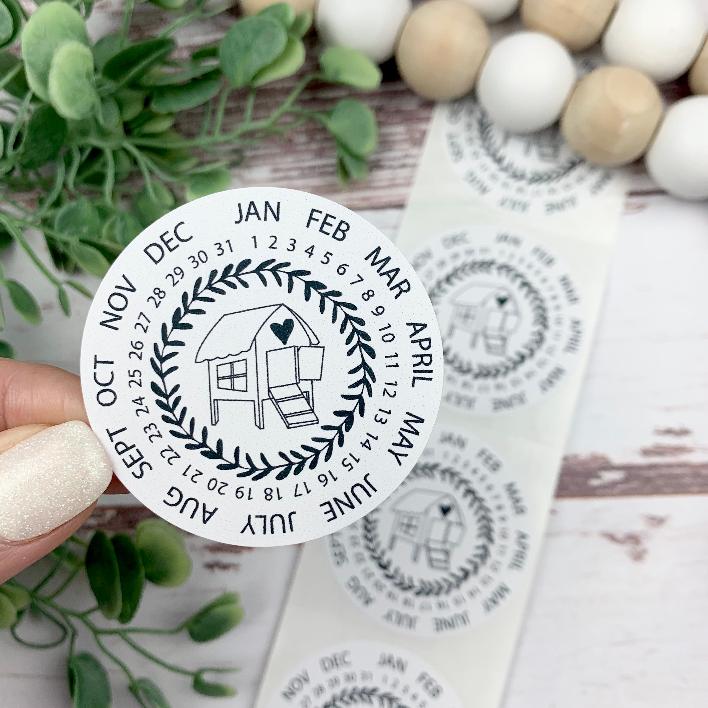 Cute Chicken Coop Date Stickers Chicken Stickers Farm - Etsy