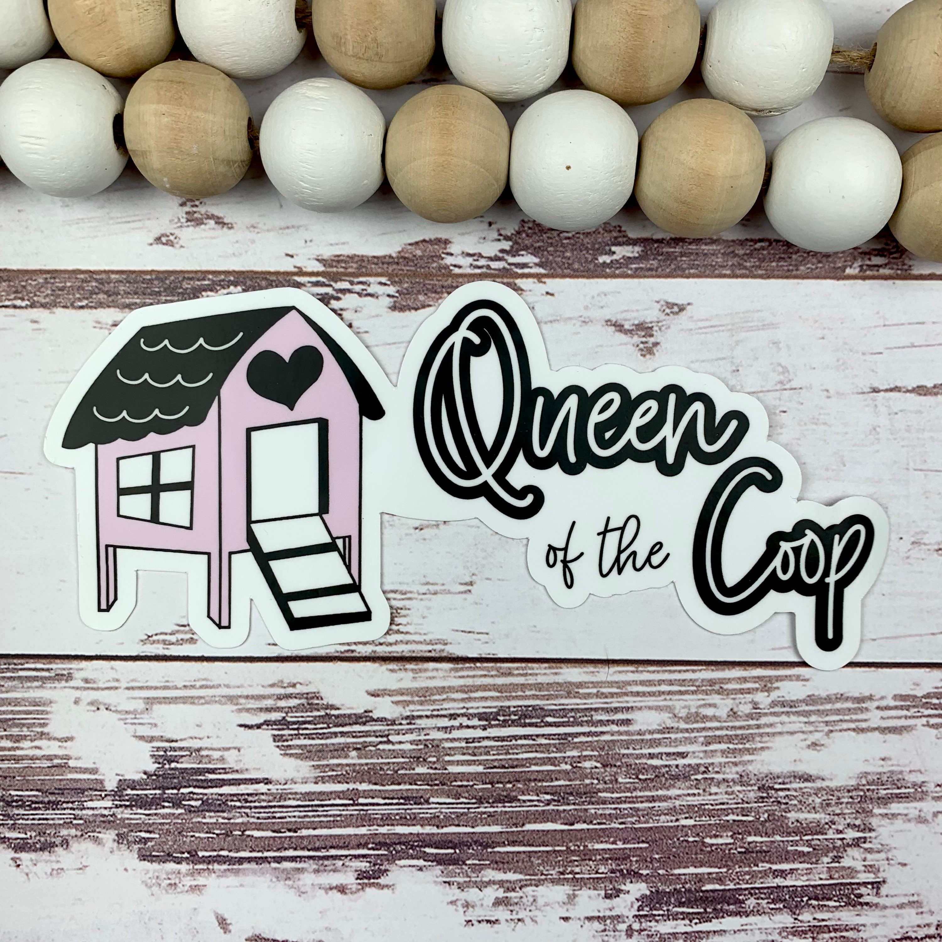 Queen of the Coop Sticker Bumper Sticker Chicken Coop - Etsy