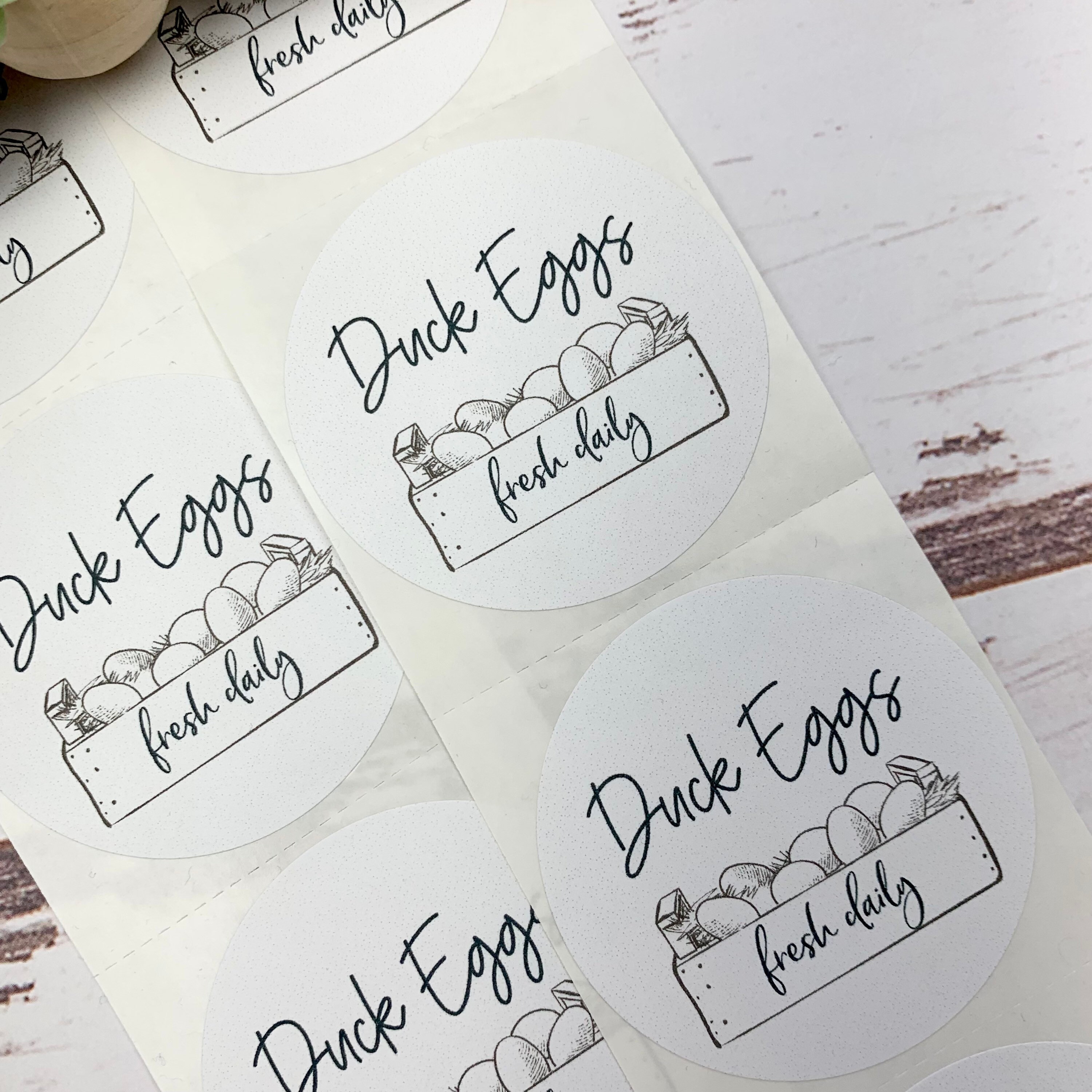 Duck Egg Carton Sticker Duck Stickers Farm Fresh Stickers - Etsy