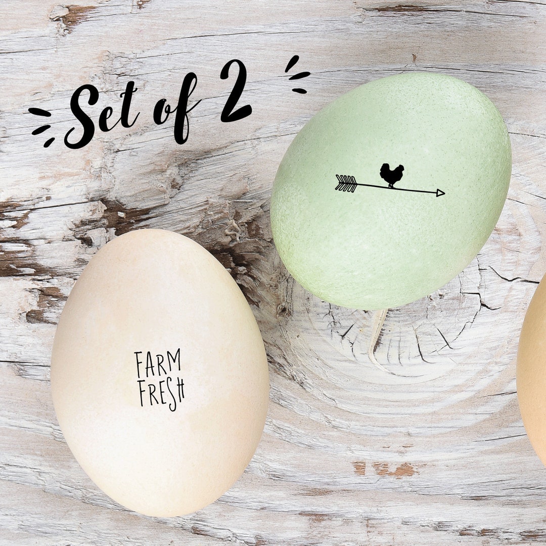Egg Stamp Set - Mini Egg Stamp - Farm Fresh - Weathervane Stamp - Fresh ...