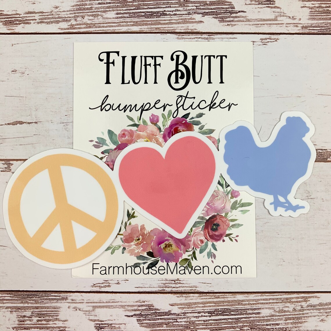 Peace Love Chickens Bumper Sticker Chicken Sticker Chicken | Etsy