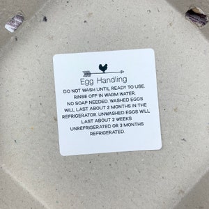 Egg Handling Stickers – Farm Fresh Egg Carton Labels - Etsy