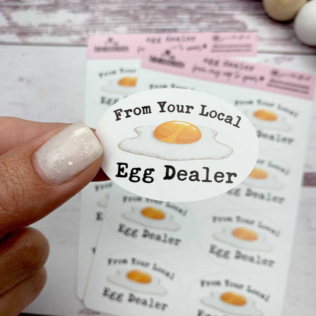 Egg Dealer Egg Carton Stickers - Cute Chicken Stickers - Backyard ...