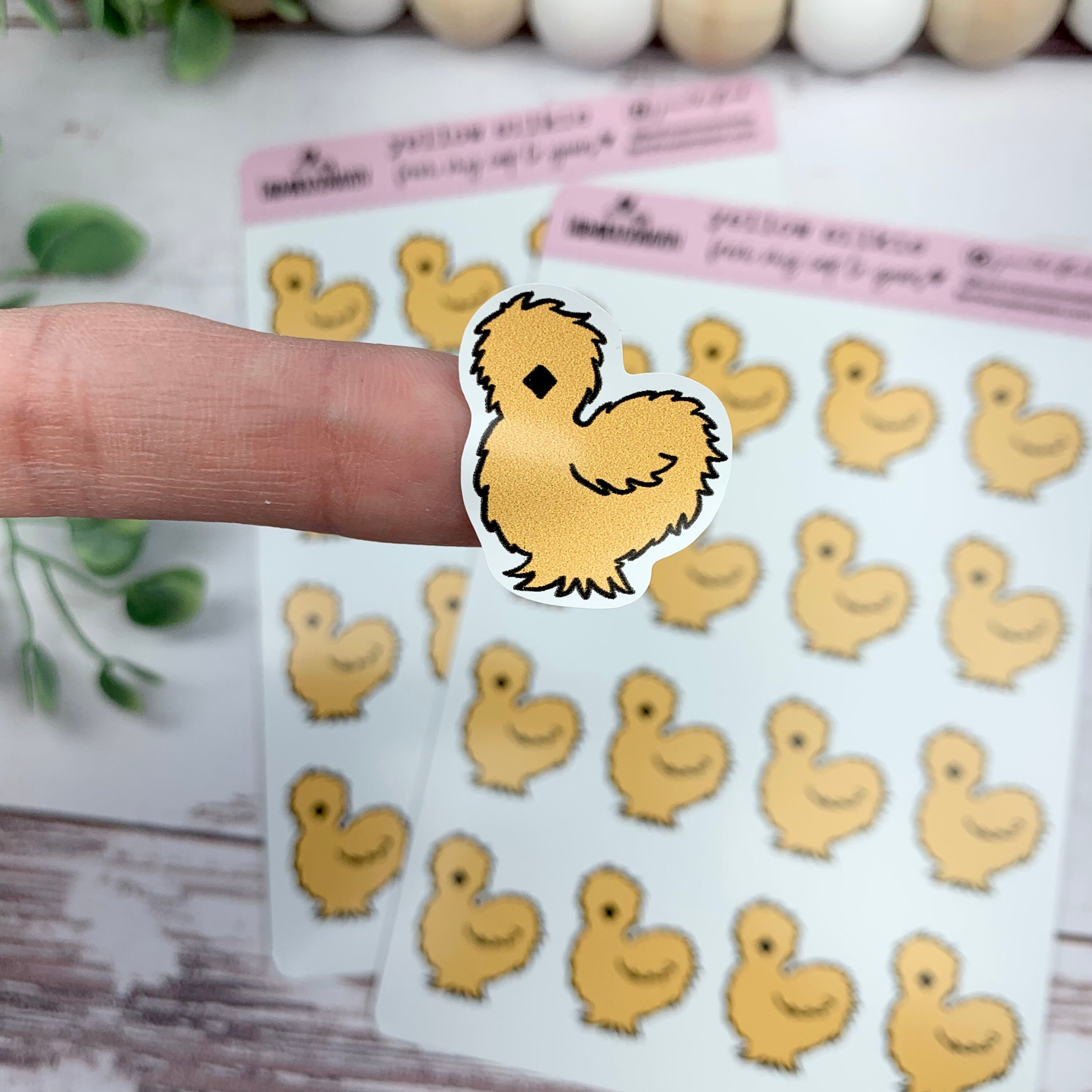 Yellow Silkie Stickers Egg Carton Stickers Chicken Planner - Etsy UK