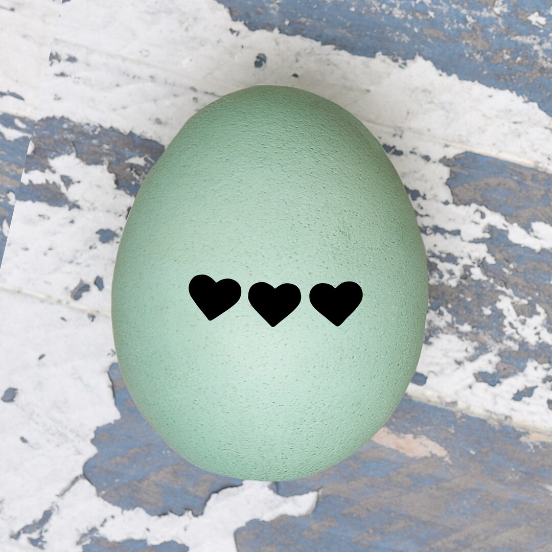 Egg Stamp - Mini Egg Stamp - Little Hearts Stamp - Fresh Eggs Stamp ...